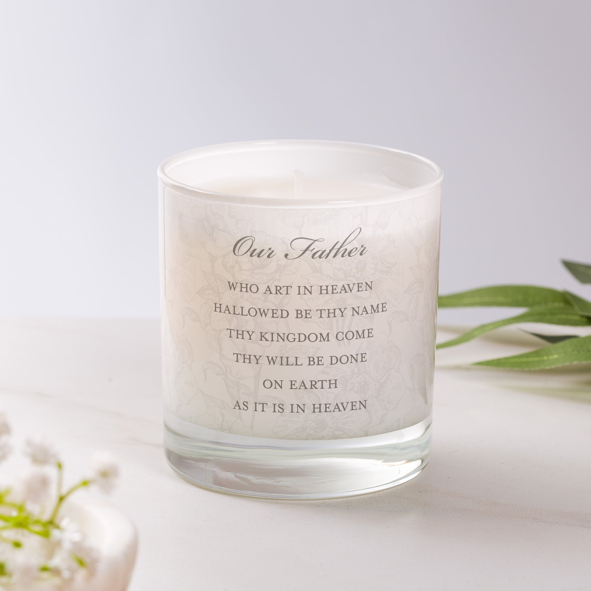 Our Father Toile Prayer Candle | The Catholic Company®