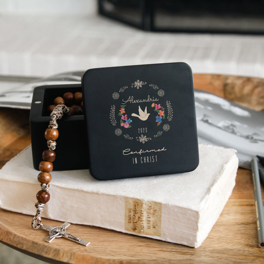 Personalized Boho Confirmation Keepsake Box | The Catholic Company®