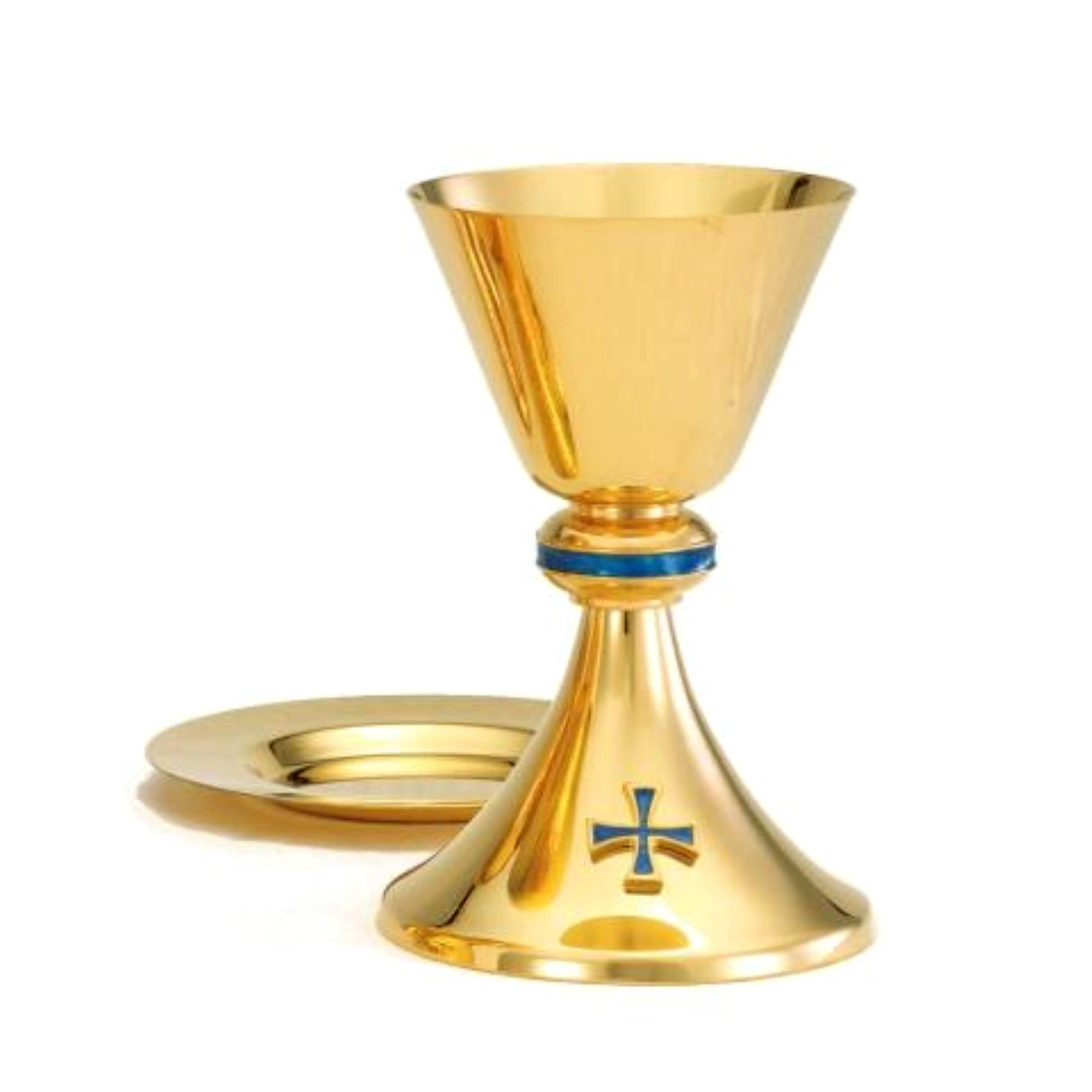 Blue Enamel Chalice and Well Paten | The Catholic Company®