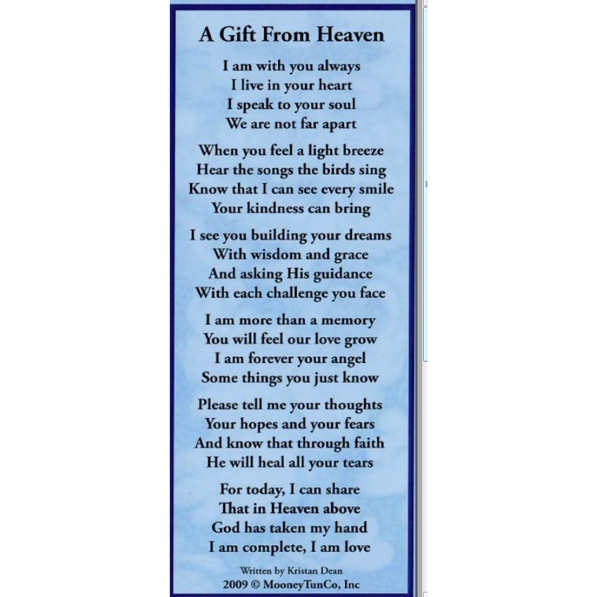 A Gift from Heaven Bookmark-Prayer Card | The Catholic Company®