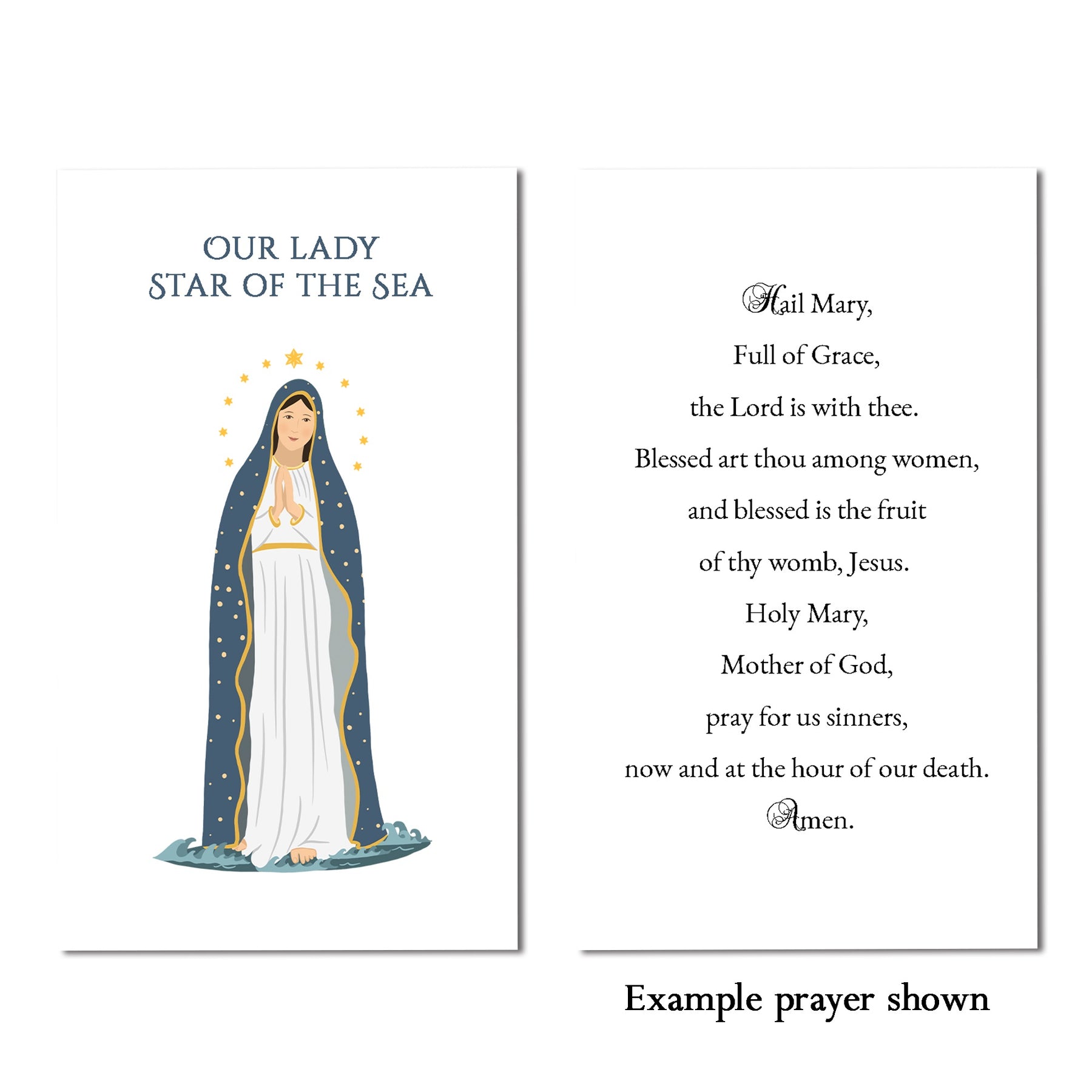 Our Lady Star of the Sea Personalized Prayer Card | The Catholic Company®
