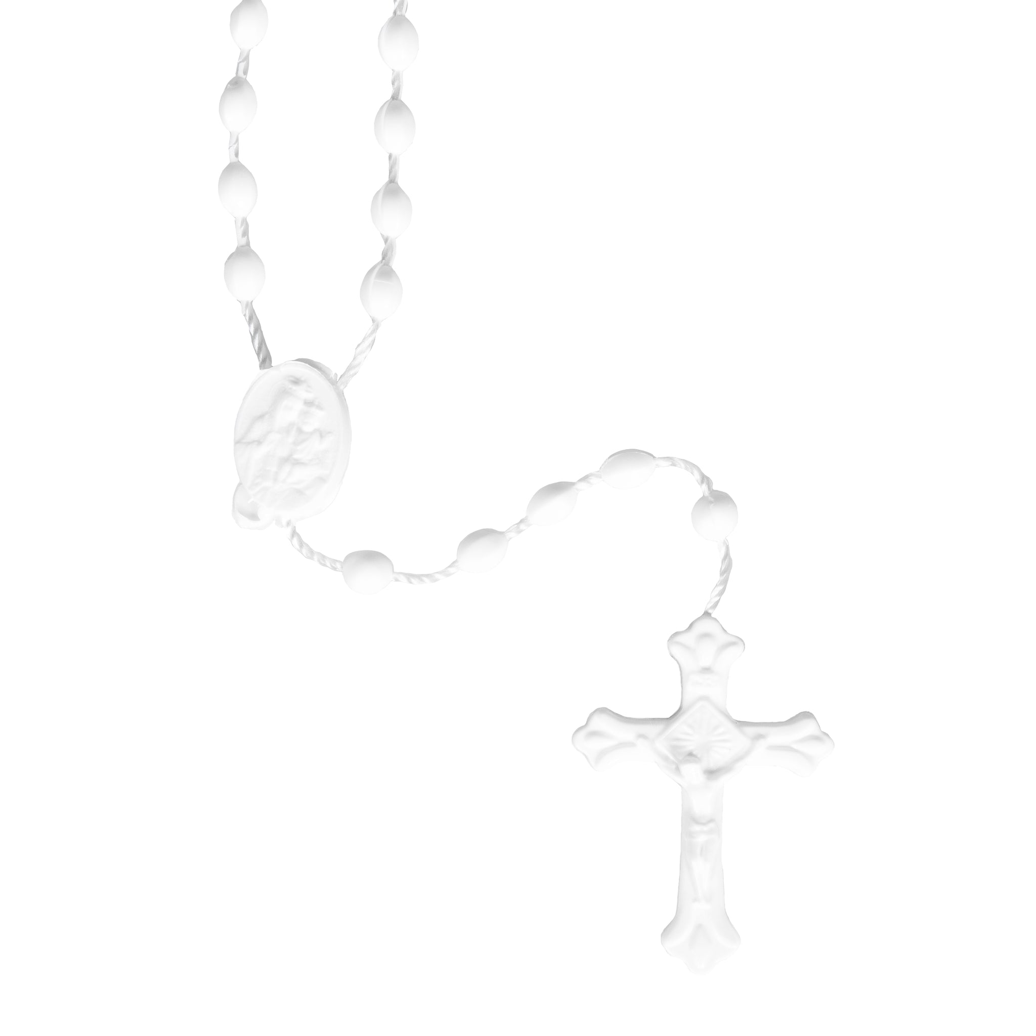 White Plastic Rosaries - Package of 25 | The Catholic Company®