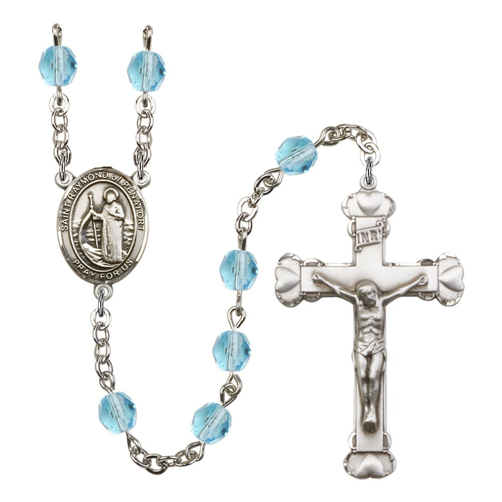 St. Raymond Of Penafort Aqua Blue March Rosary 6mm | The Catholic Company®