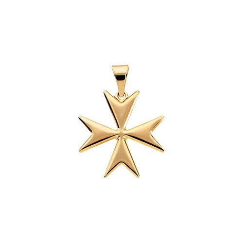 14kt Yellow Maltese Cross Pendant with Packaging | The Catholic Company®