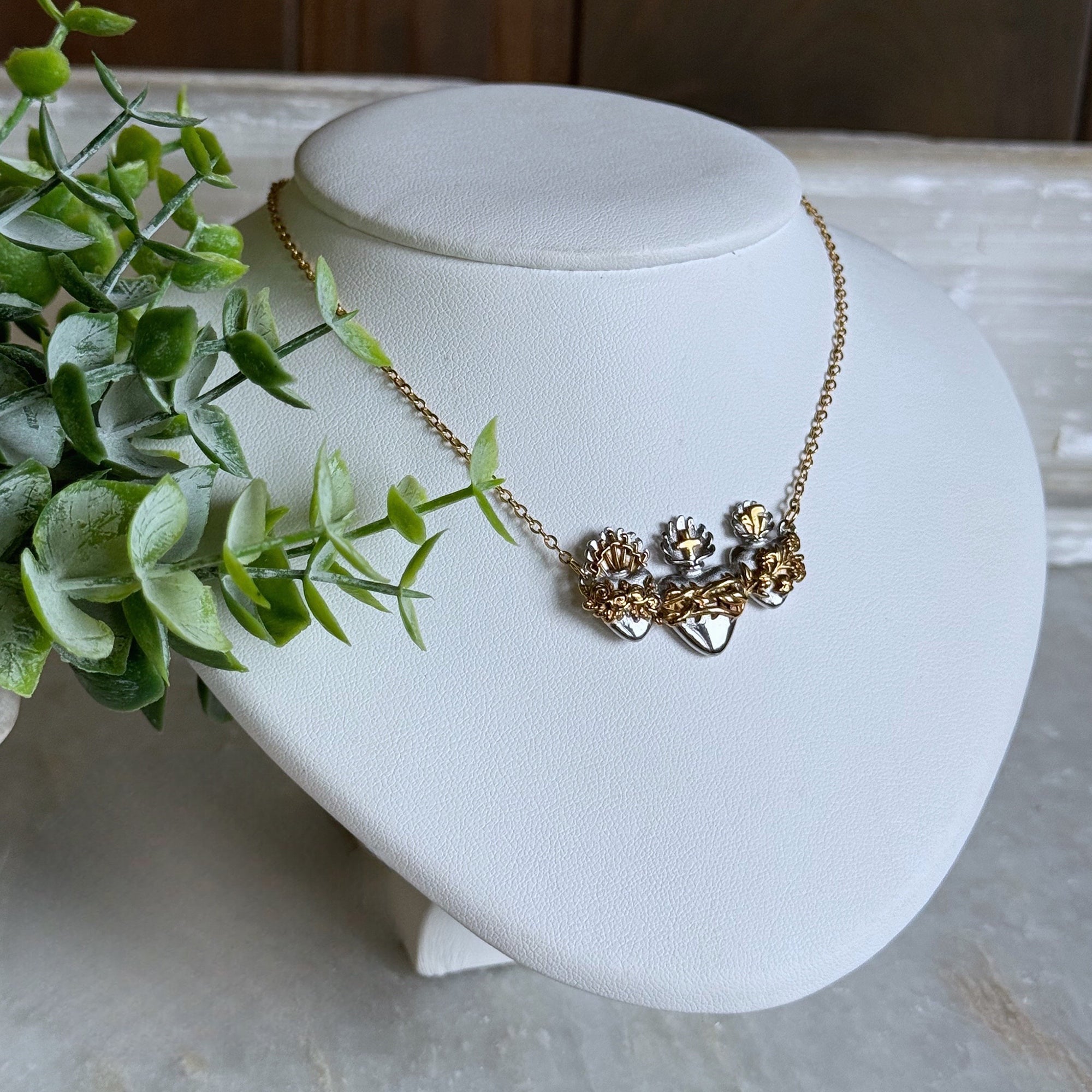 Gold & Silver Holy Hearts Necklace | The Catholic Company®