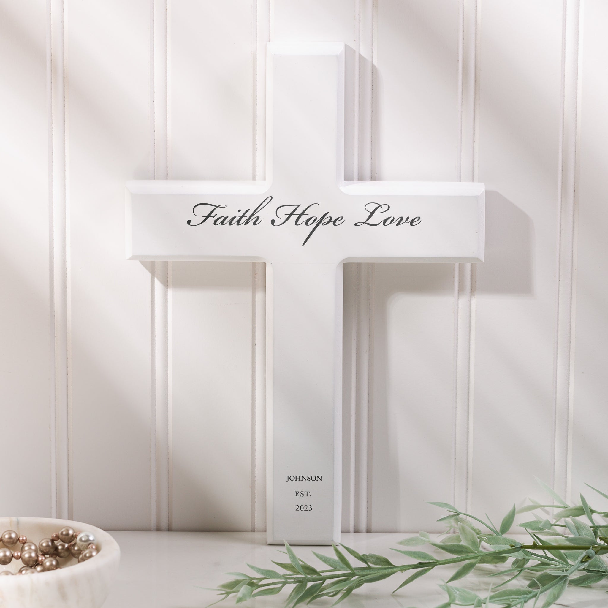 Personalized Faith Hope Love Cross - Multiple Colors | The Catholic ...