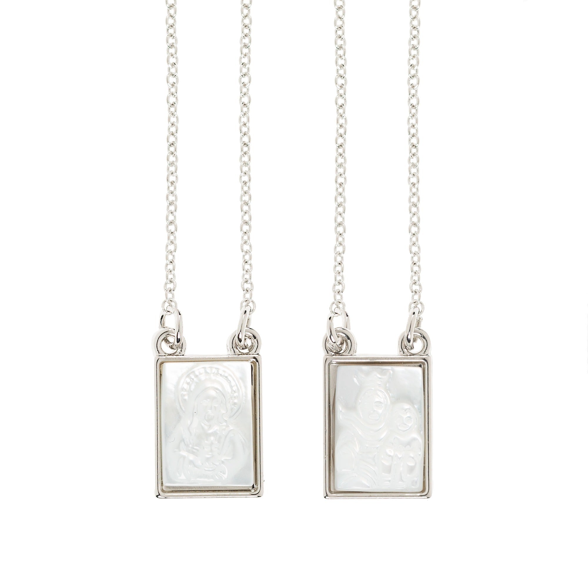 Metal & Shell Scapular Necklace | The Catholic Company®