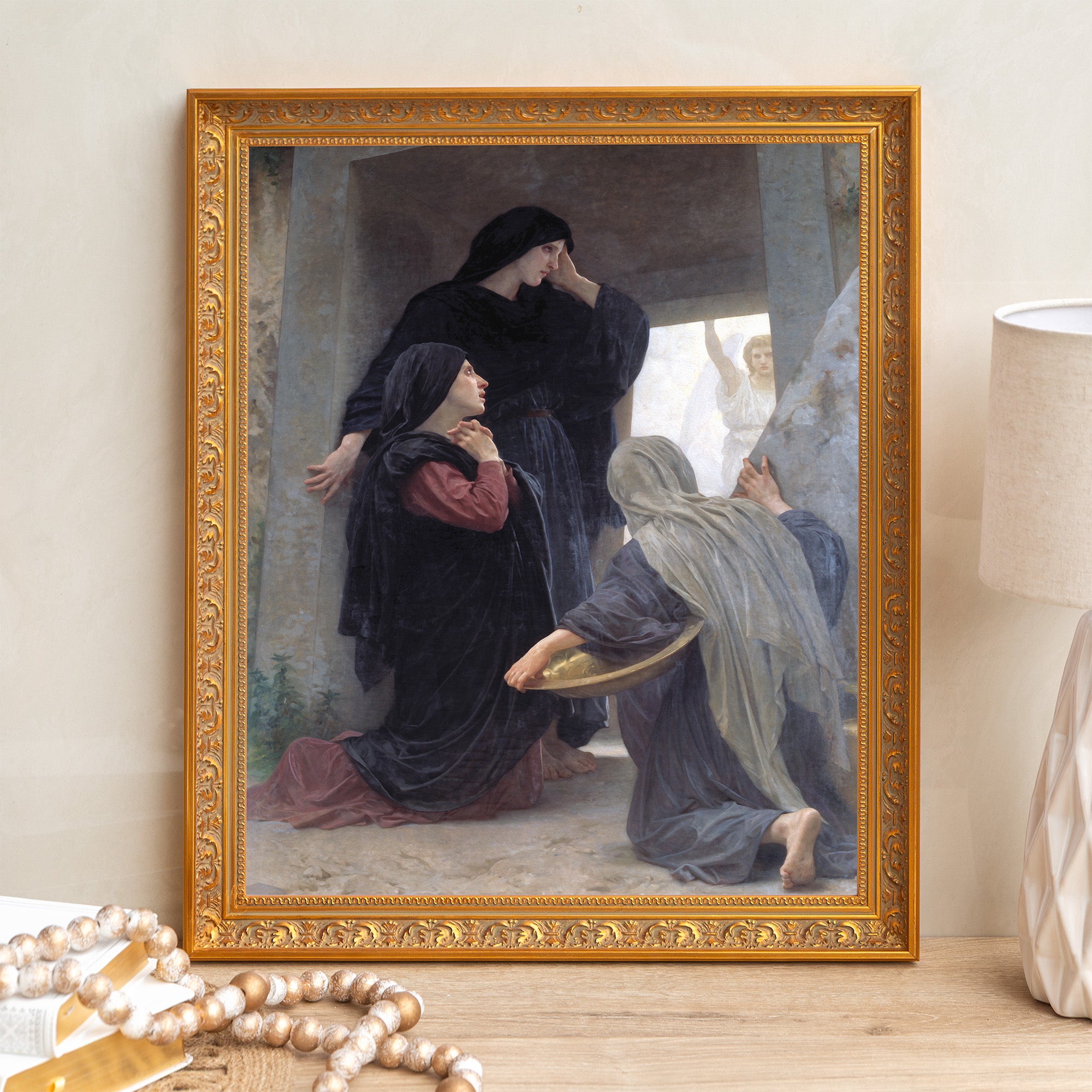 Three Marys at the Tomb Framed Canvas - Sacred Signature Collection