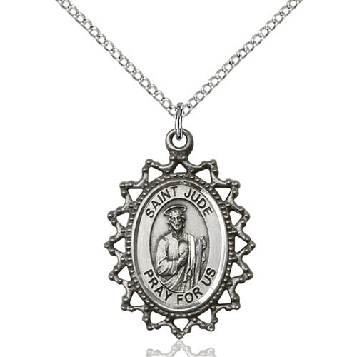 Sterling Silver St. Jude Pendant - 2508300 | The Catholic Company®