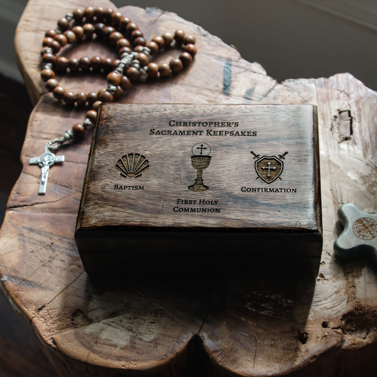 Personalized Sacraments Keepsake Box | The Catholic Company®