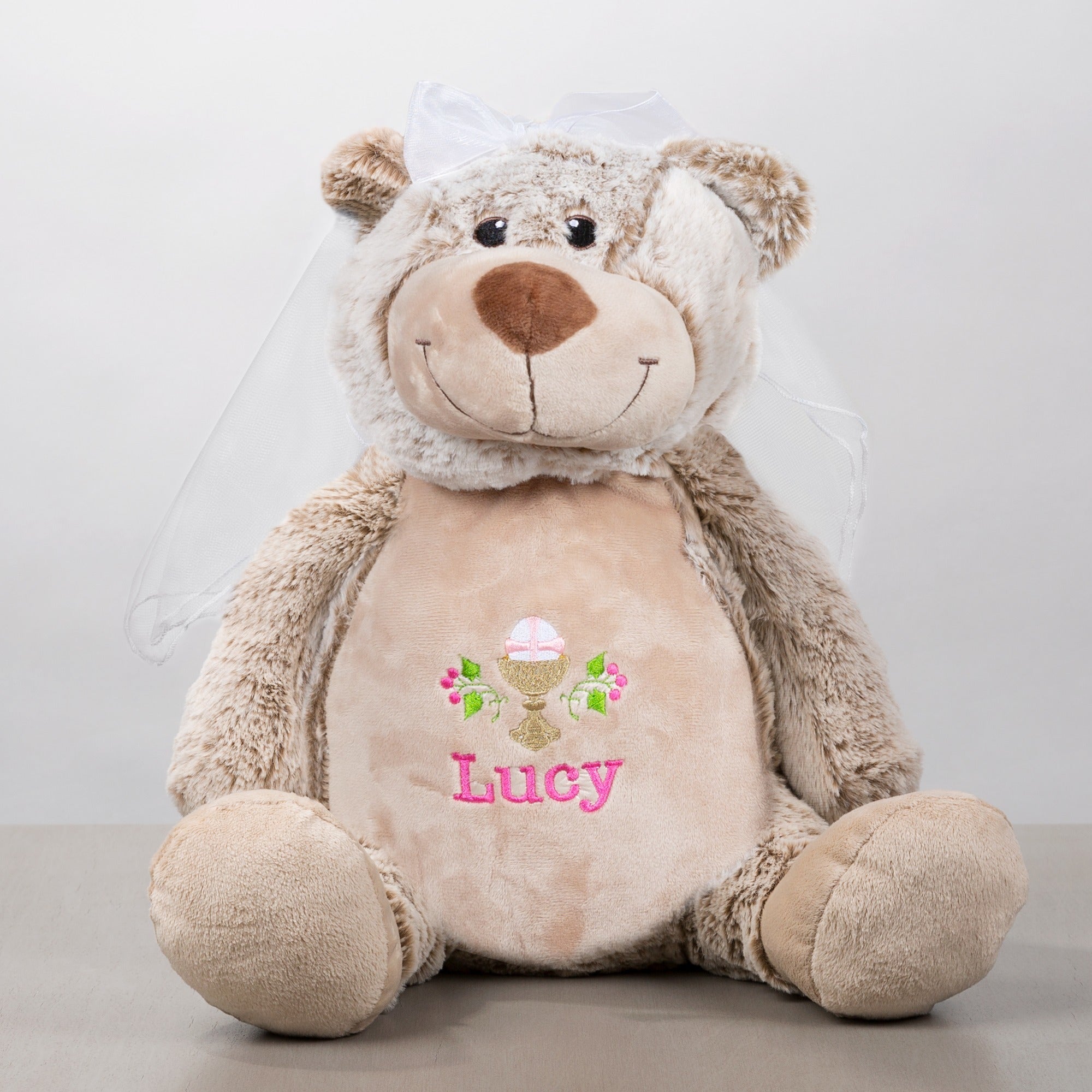 Personalized Girls First Communion Buddy Bear | The Catholic Company®