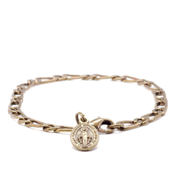 Brass Link Marian Consecration Bracelet | The Catholic Company®
