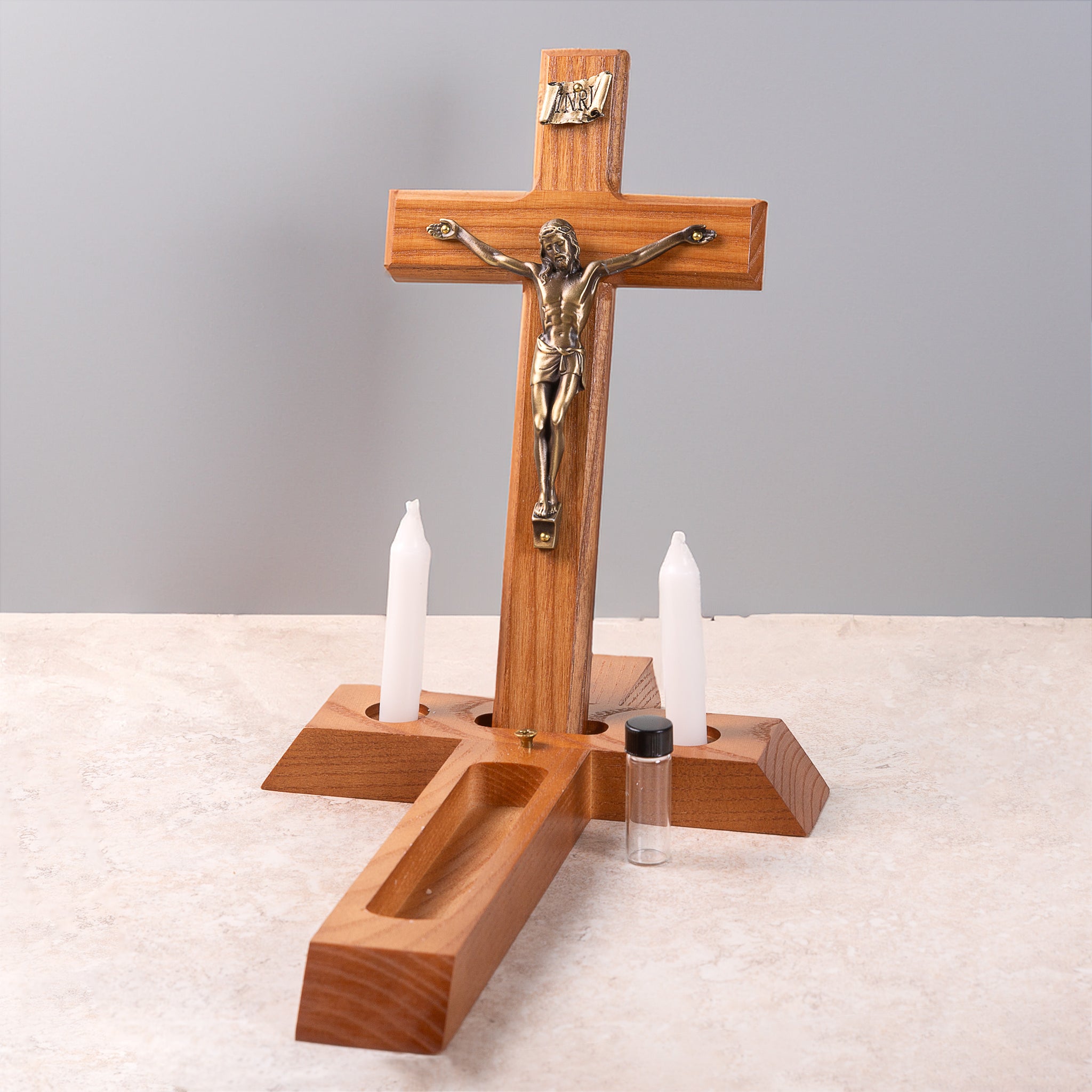 Ash & Gold Plated Sick Call Set - 13" | The Catholic Company®