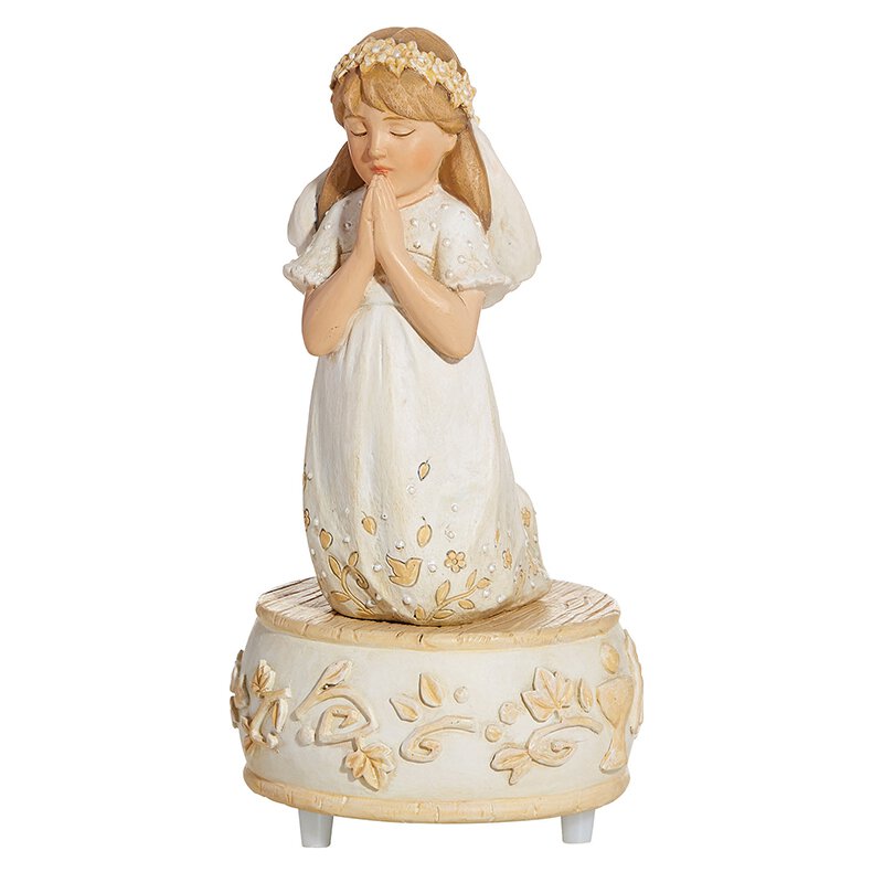 Girl's First Communion Musical Figurine - 6.5"