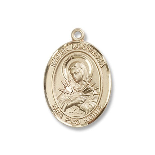 14kt Gold Filled Mater Dolorosa Pendant w/ Chain | The Catholic Company®