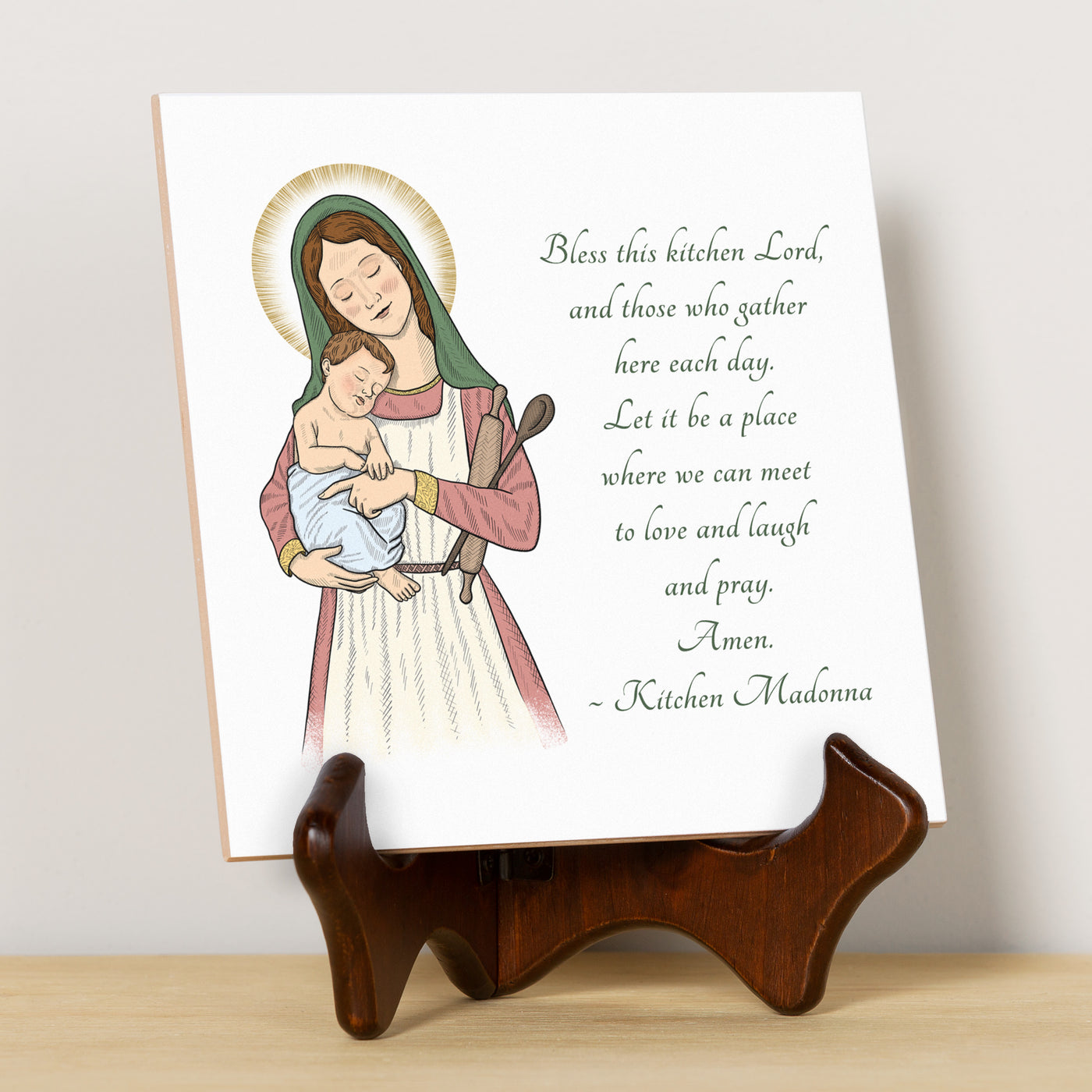 Kitchen Madonna & Child Tile | The Catholic Company®