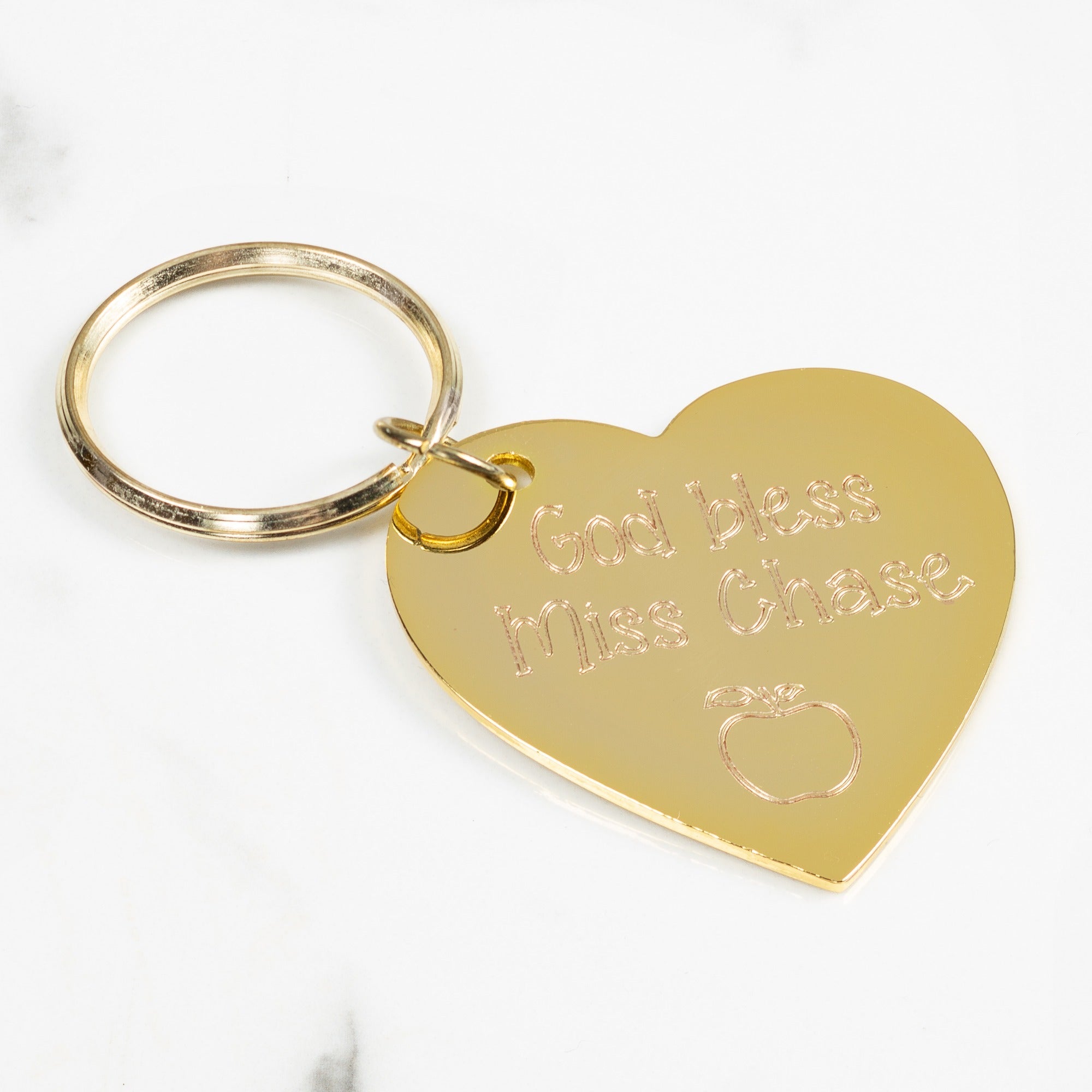 Personalized God Bless Teacher Keychain | The Catholic Company®