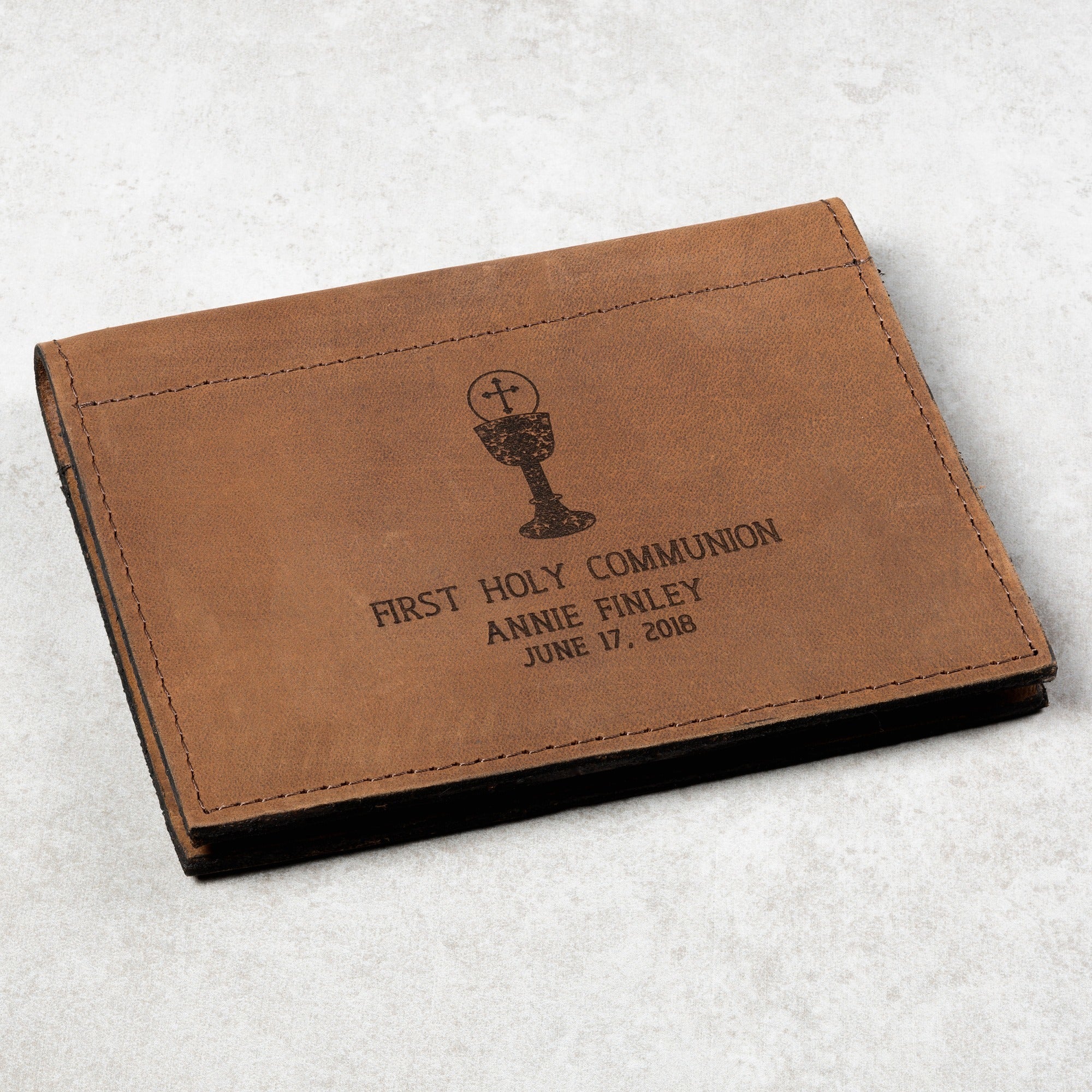 Personalized First Communion Prayer Card Holder | The Catholic Company®