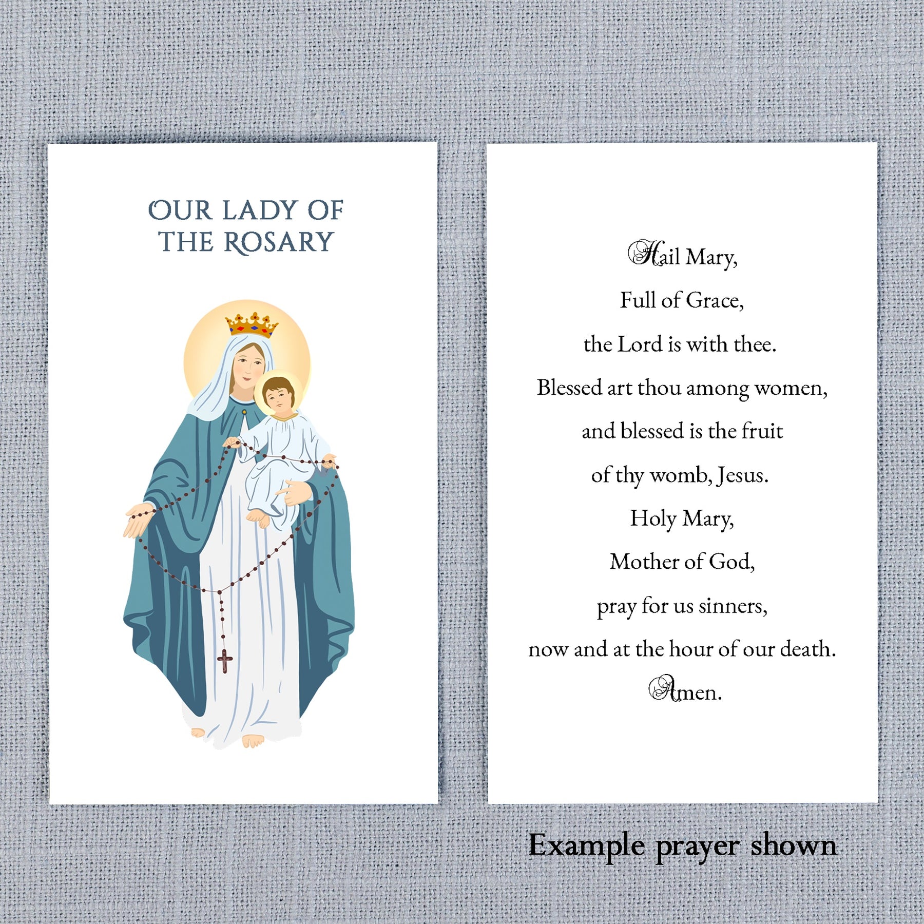 Our Lady of the Rosary Personalized Prayer Card | The Catholic Company®