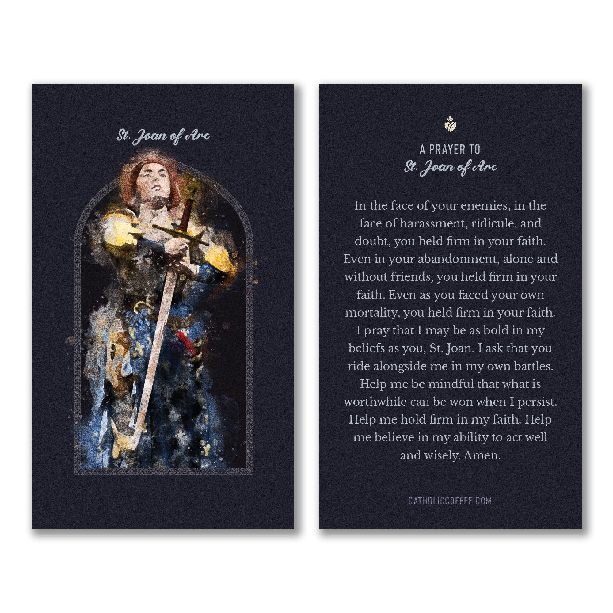 St. Joan of Arc Prayer Card Pack of 3 | The Catholic Company®