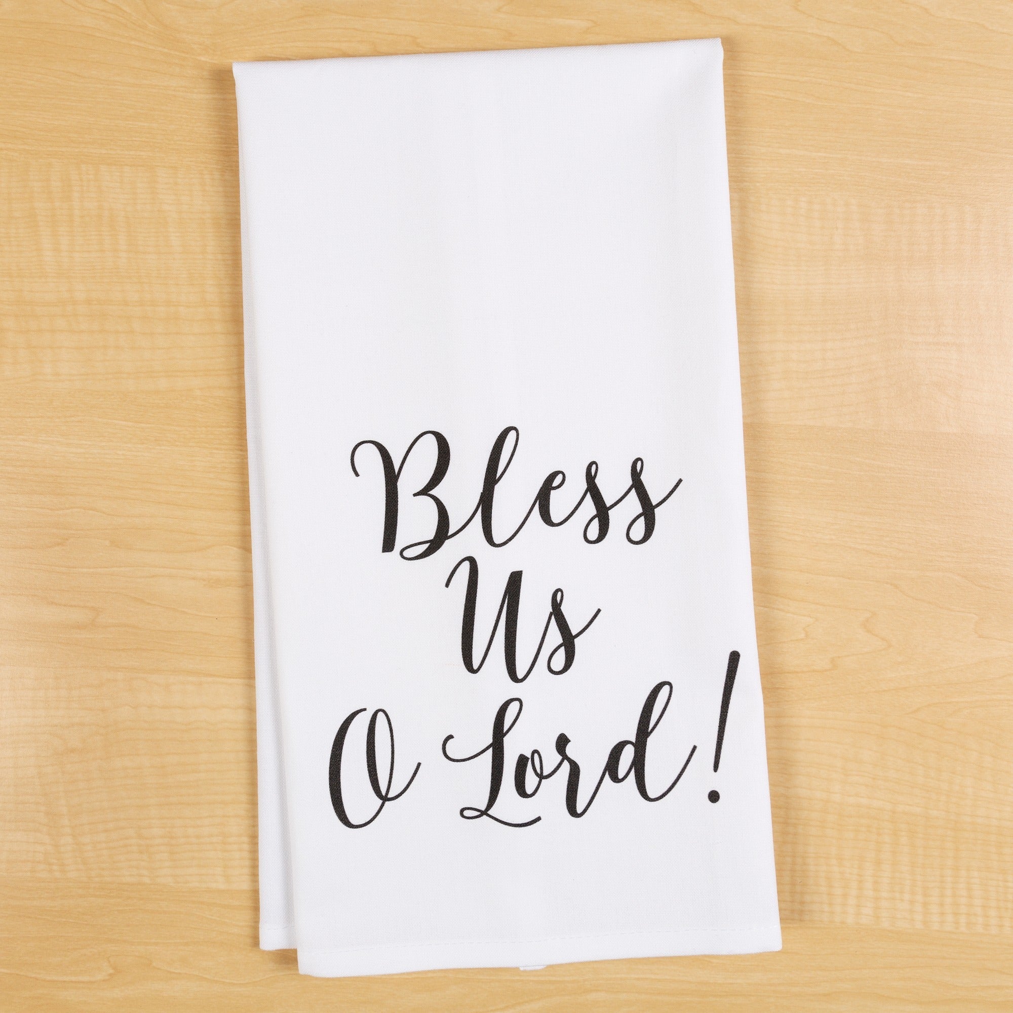 Bless Us, O Lord Calligraphy Dish Towel | The Catholic Company®