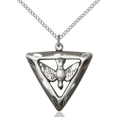 Sterling Silver Holy Spirit / Triangle Pendant | The Catholic Company®
