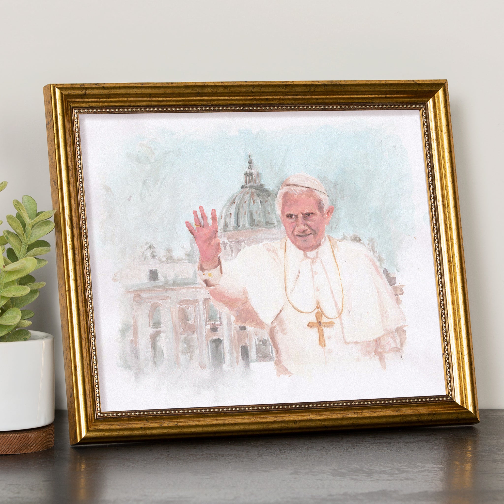 Pope Benedict XVI Painting Framed Print | The Catholic Company®