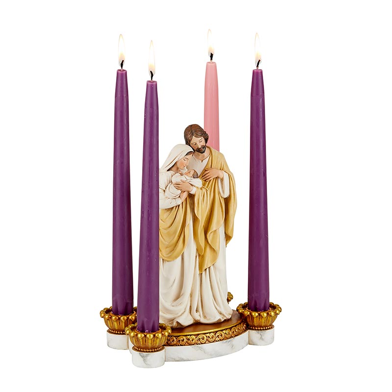 Intimate Embrace Holy Family Advent Candle Holder | The Catholic Company®