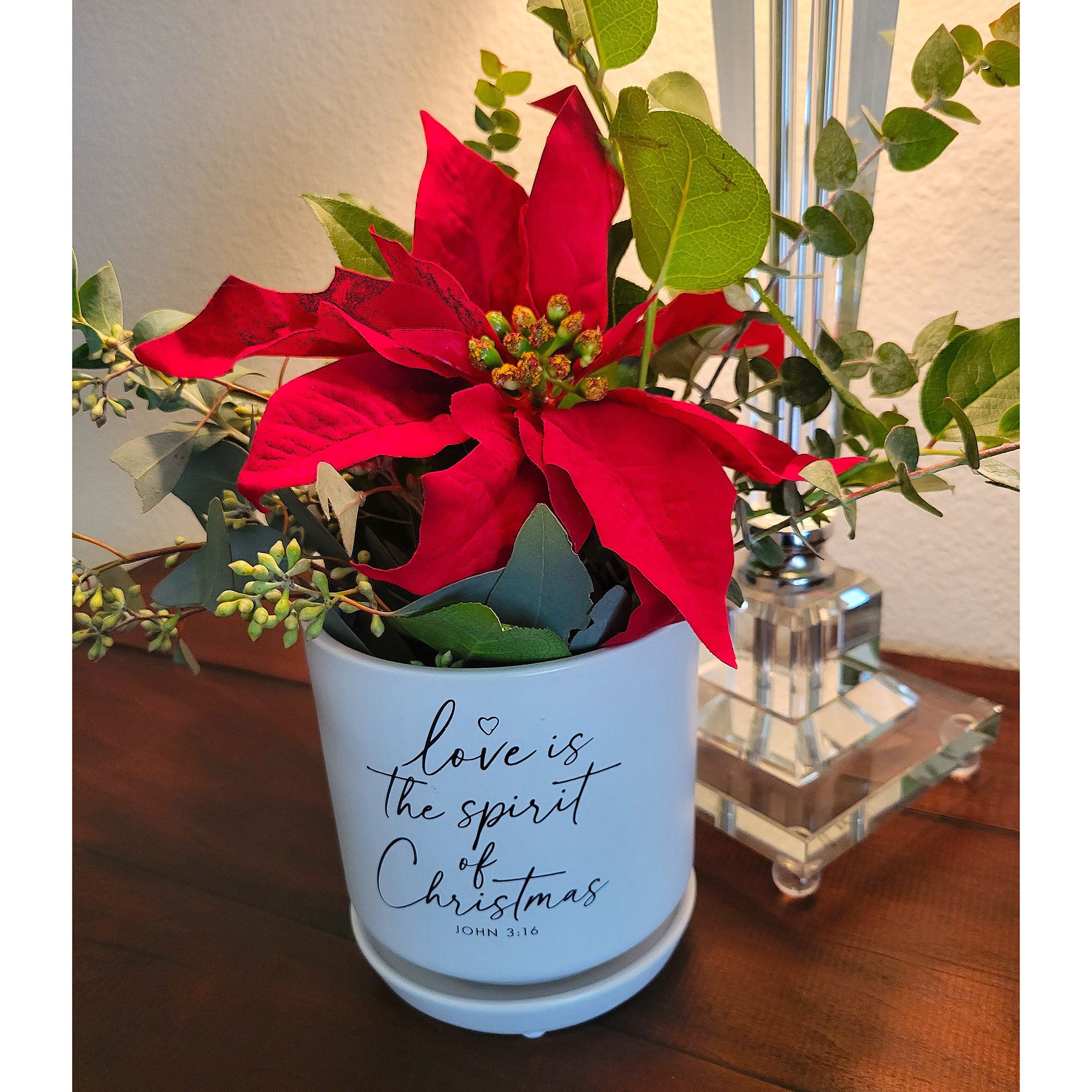 Love is the Spirit of Christmas Planter - 4" Pot | The Catholic Company®