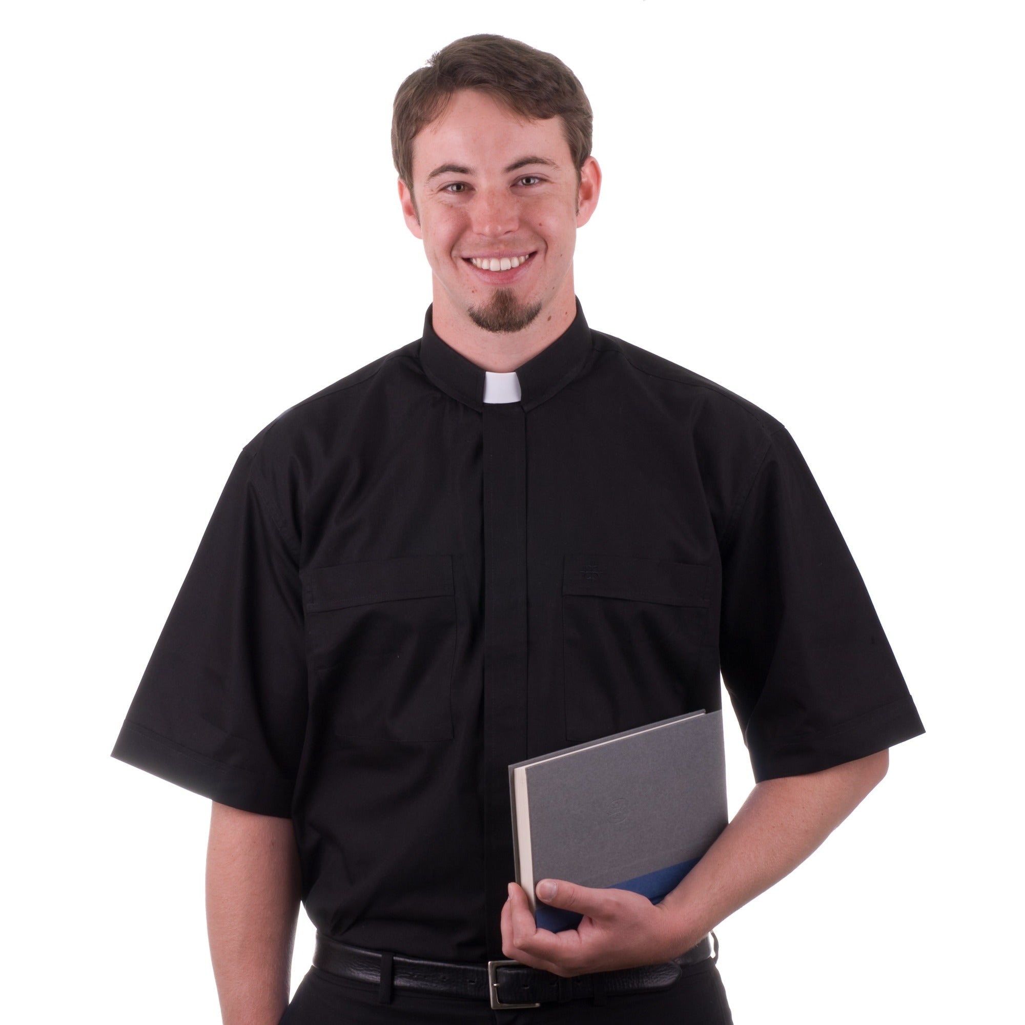 Black Short Sleeve Clergy Shirt | The Catholic Company®