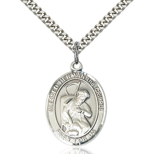 Sterling Silver Blessed Herman the Cripple Pendant | The Catholic Company®