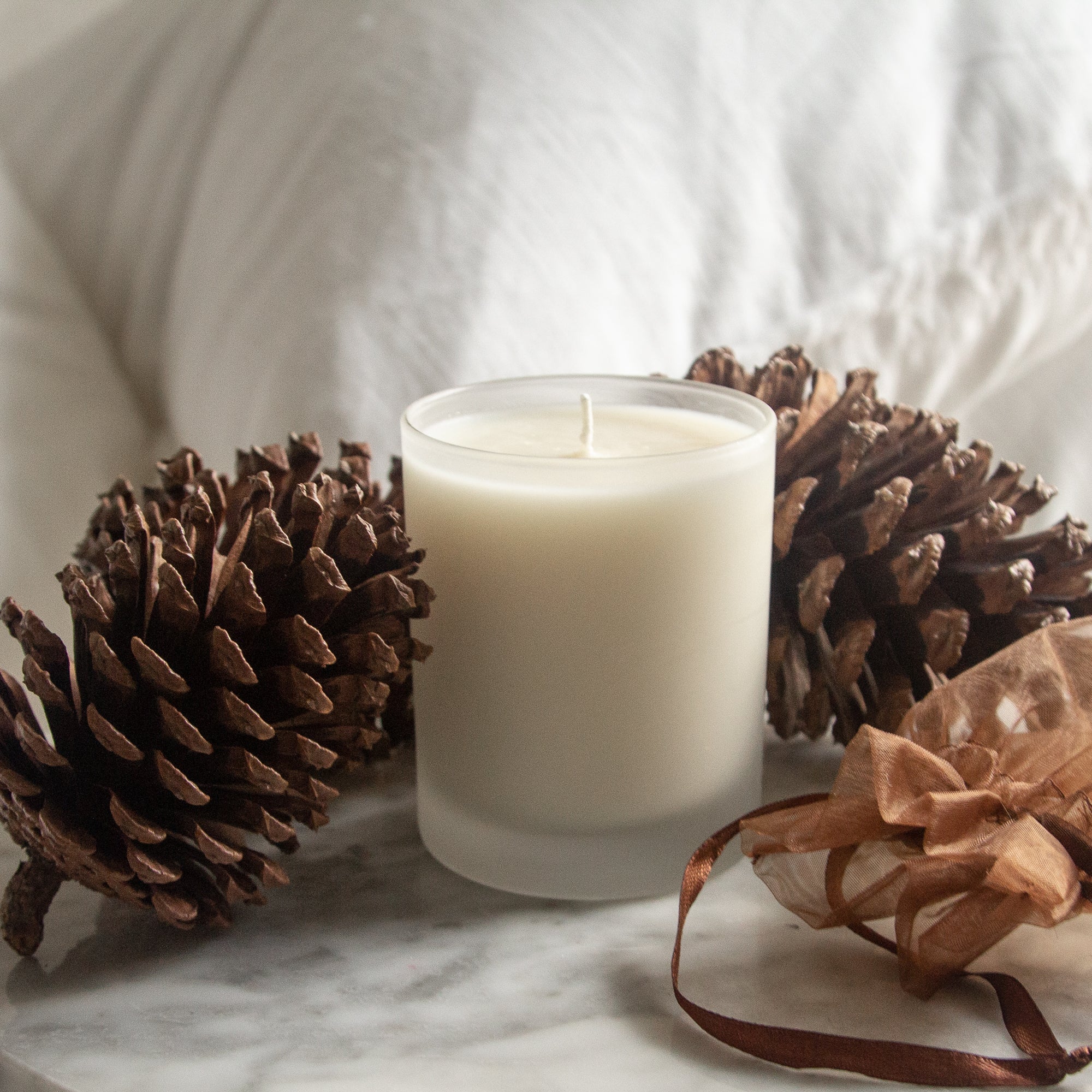 Peace & All Good Pine Cone Soy Candle - 6.5 oz | The Catholic Company®