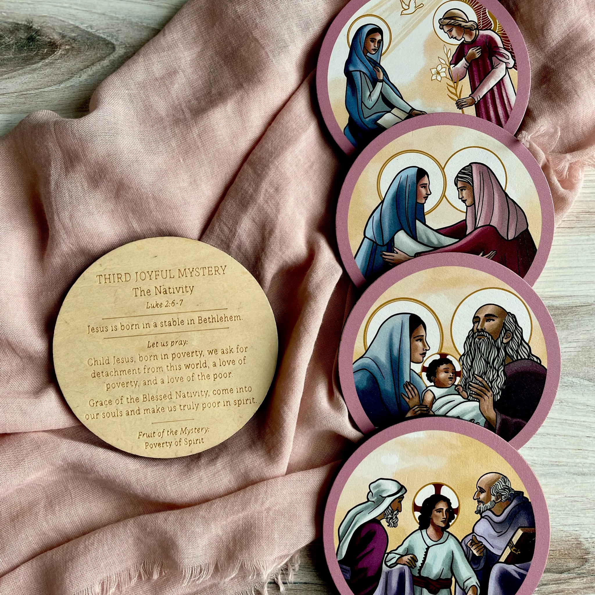 Gather and Pray Mysteries of the Rosary Reflection Disc Set
