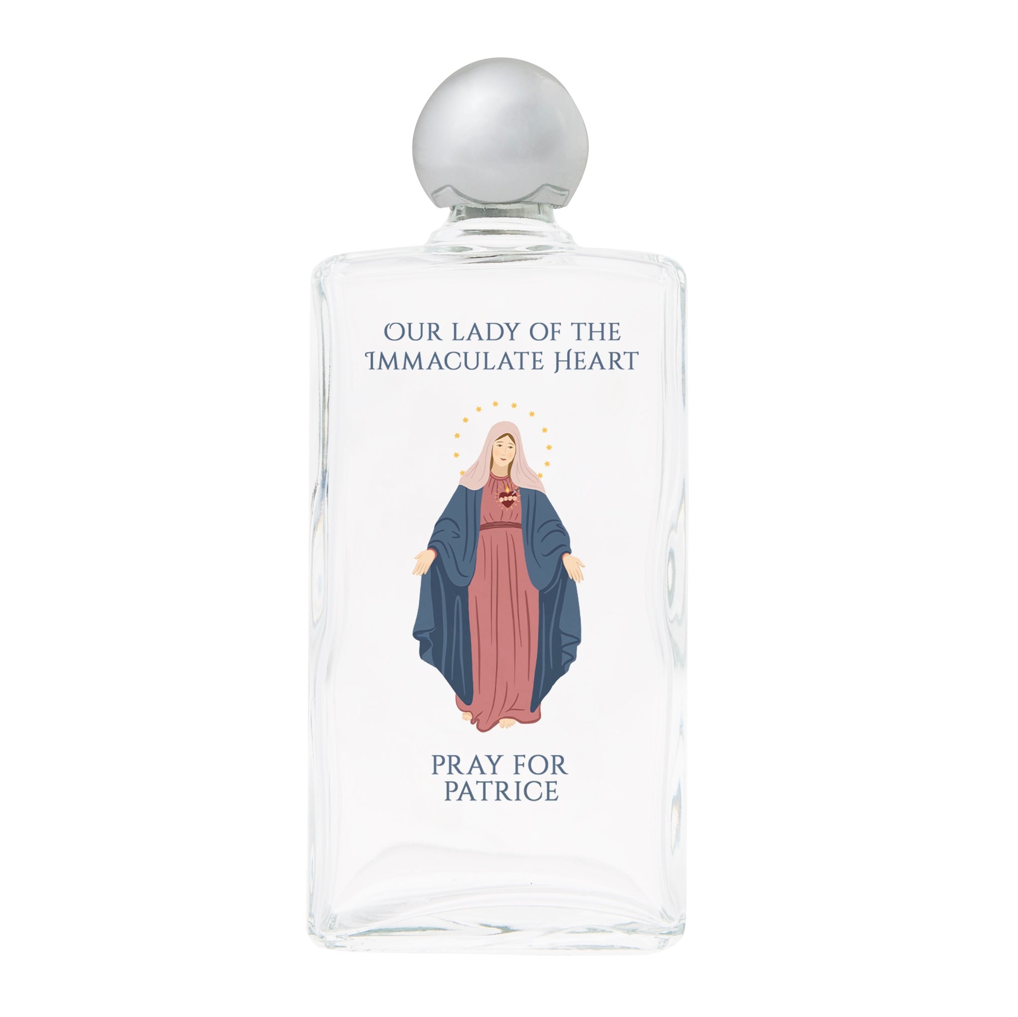 Personalized Immaculate Heart Holy Water Bottle | The Catholic Company®